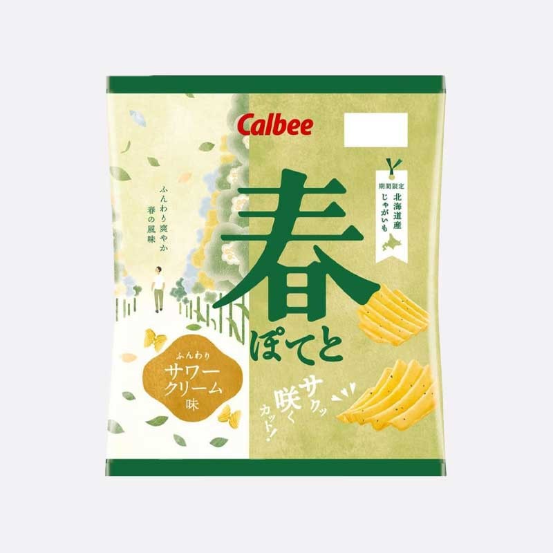 Calbee spring potato and fluffy sour cream flavor 61g
