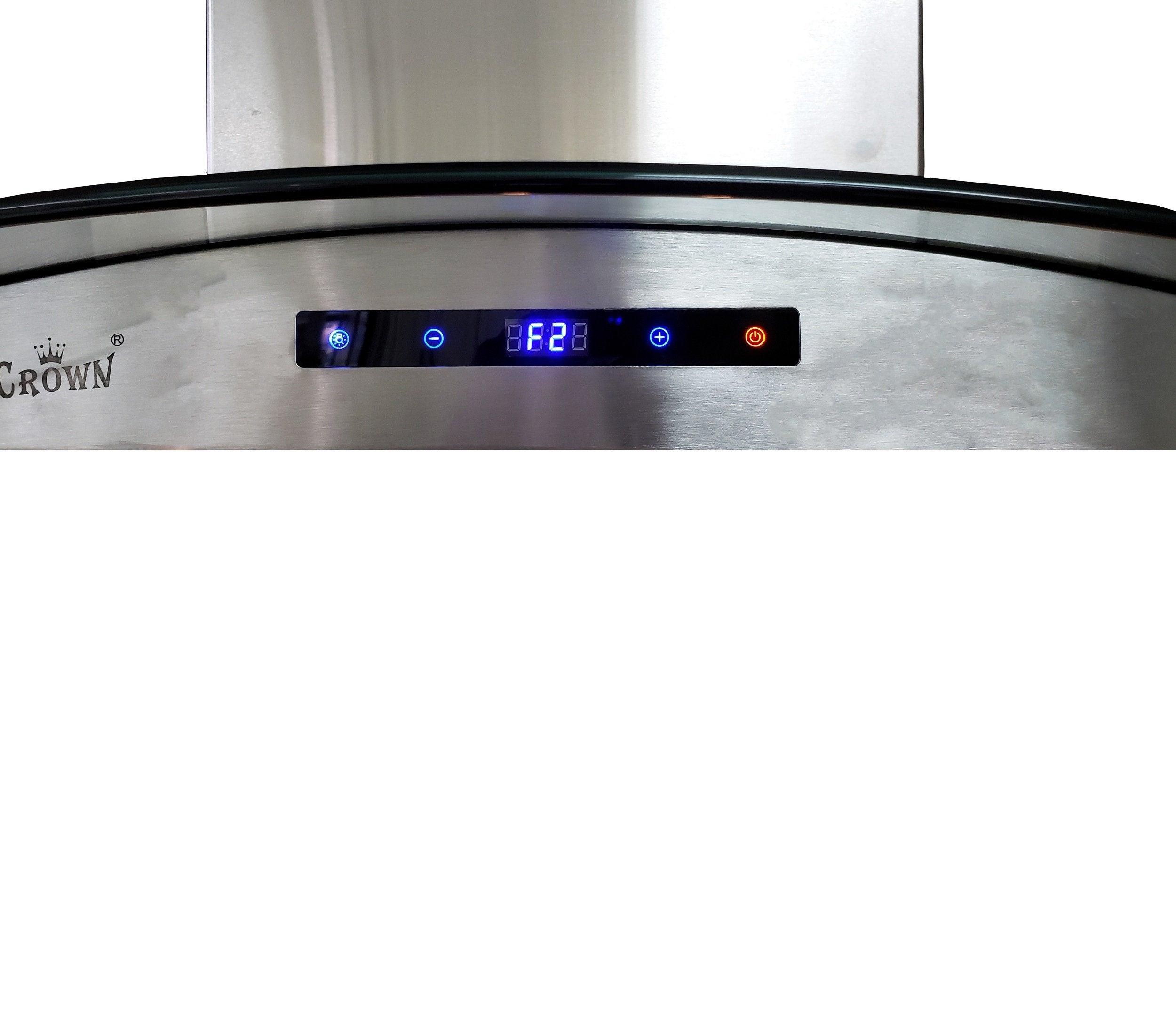 Crown Range Hood PRO-D01/30| 30"| 800 CFM| Stainless Steel| Wall Mount