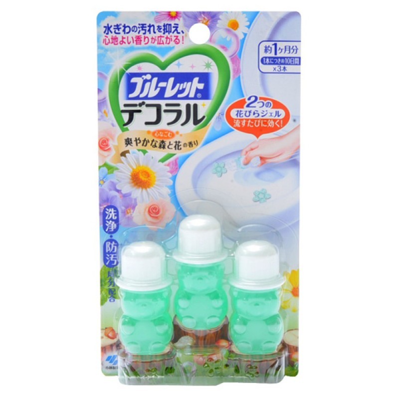 小林制药 马桶凝胶小花3枚入（森林清香） 4987072036594