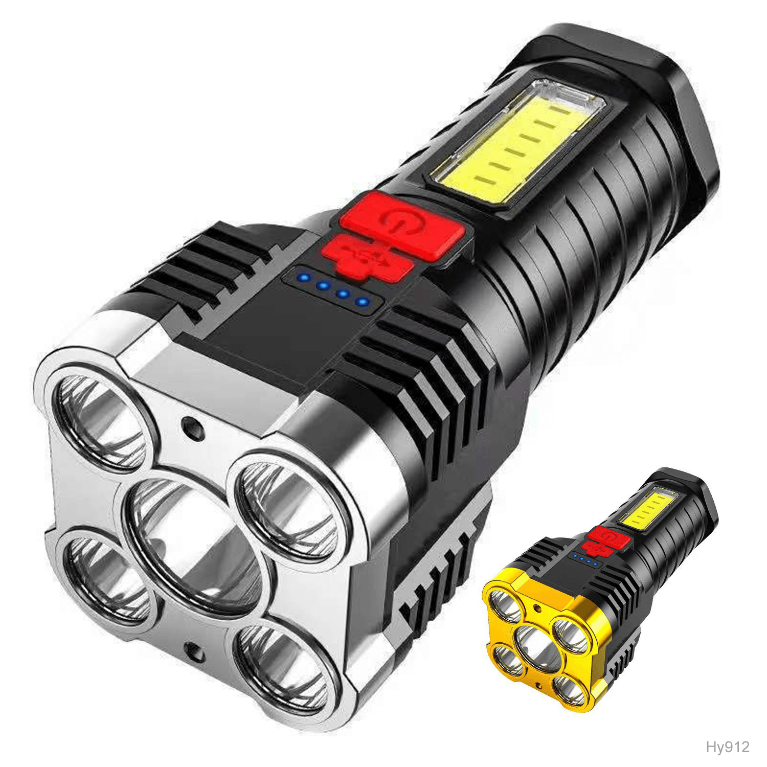 Hy912 LINTERNA LED INDICACION DE POTENCIA BATERIA RECARGABLE