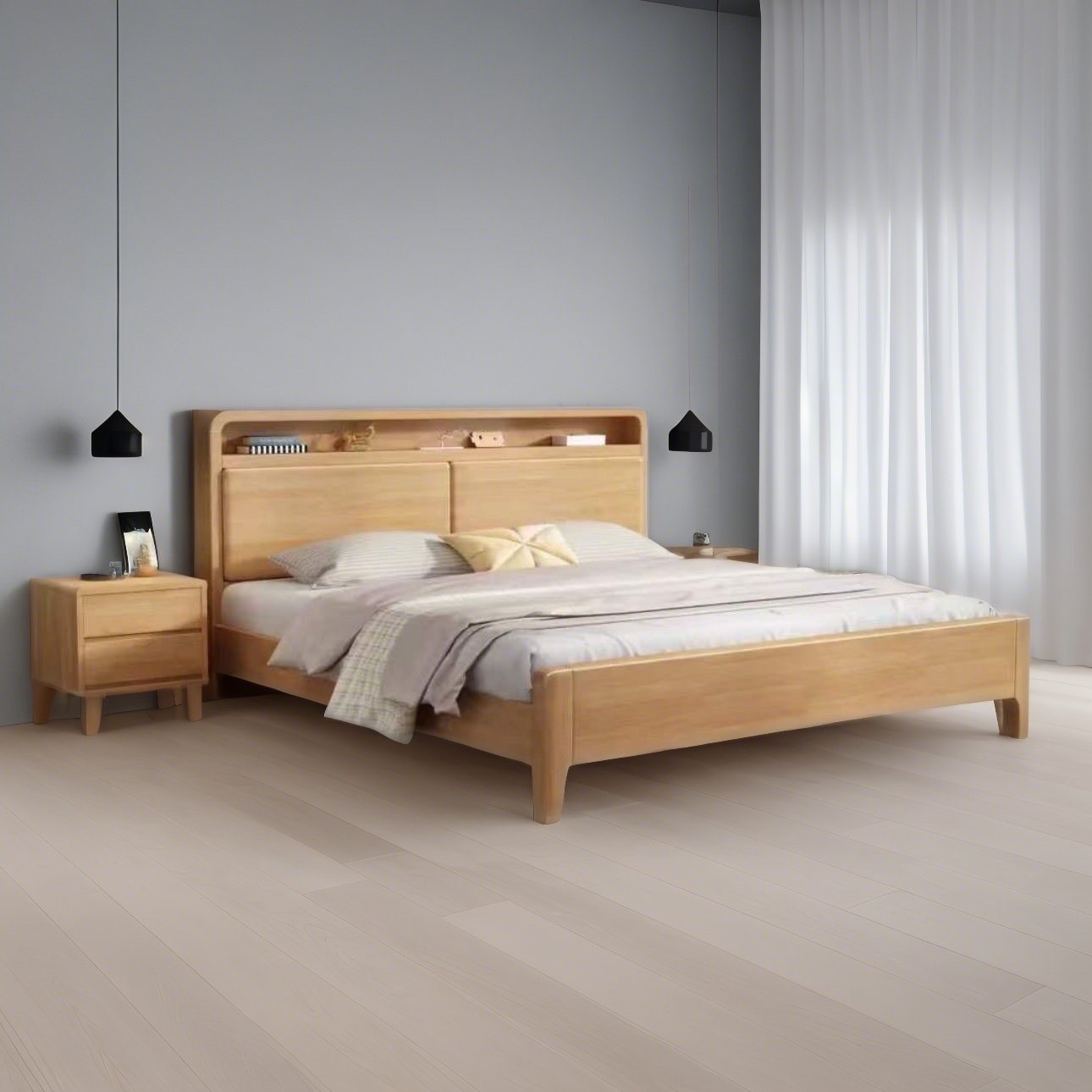 JS906 硬靠實木床