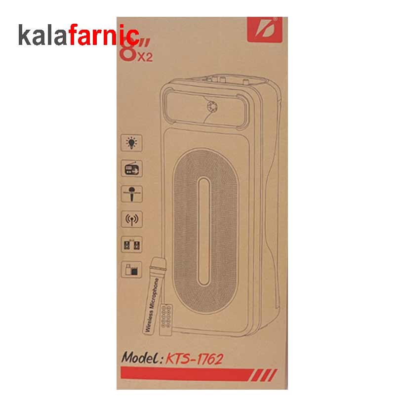 PARLANTE BLUETOOTH DE 8" CON LUCES RGB Y ACCESORIOS KTS-1762